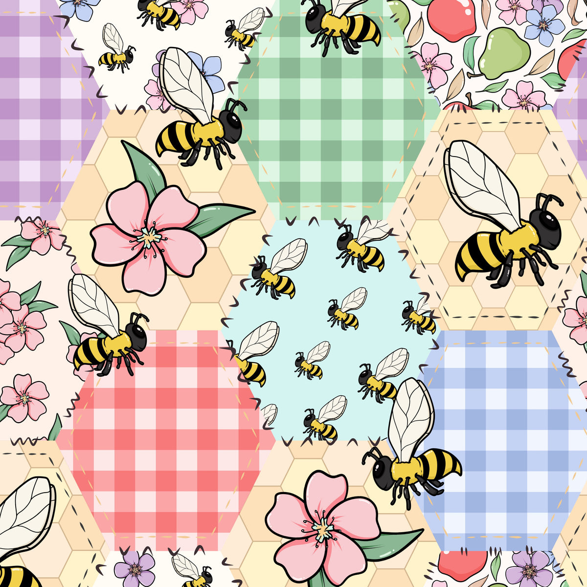 Bee Hive Patchwork — Little Rays Fabric