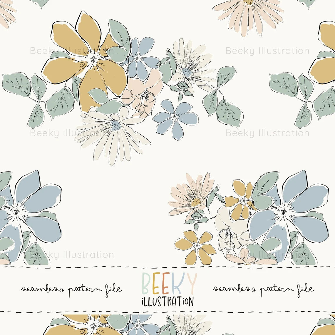 Pastel Spring Floral — Little Rays Fabric