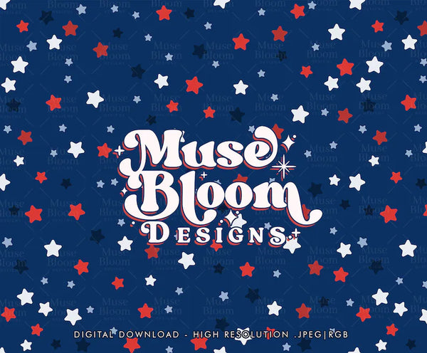 RWB Tiny Stars Mbloom - Little Rays Fabric