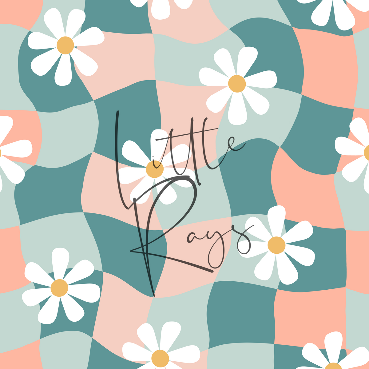 Wavy Checker daisy — Little Rays Fabric