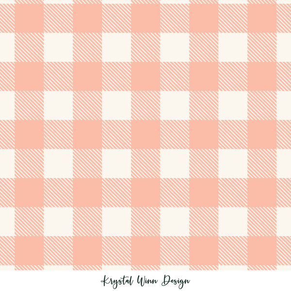 Buffalo Check Pink - Little Rays Fabric