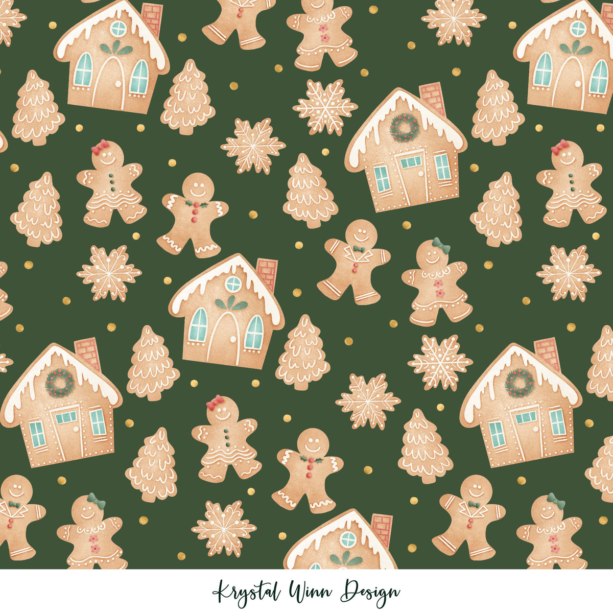 Gingerbread forest — Little Rays Fabric