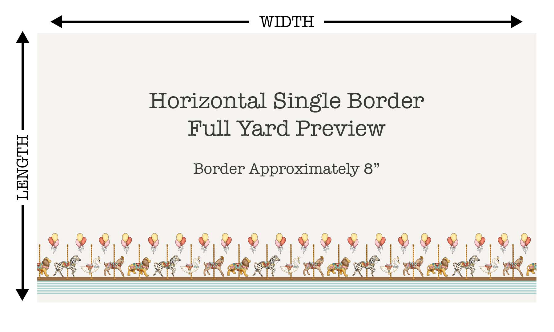 Carousel Border - Little Rays Fabric